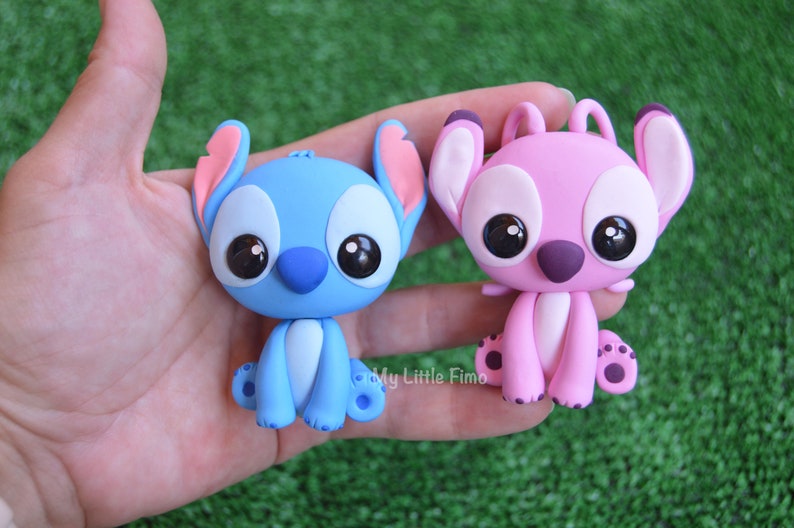 Cake Topper Stitch Angel Stitch Figure Wedding Cake - Etsy