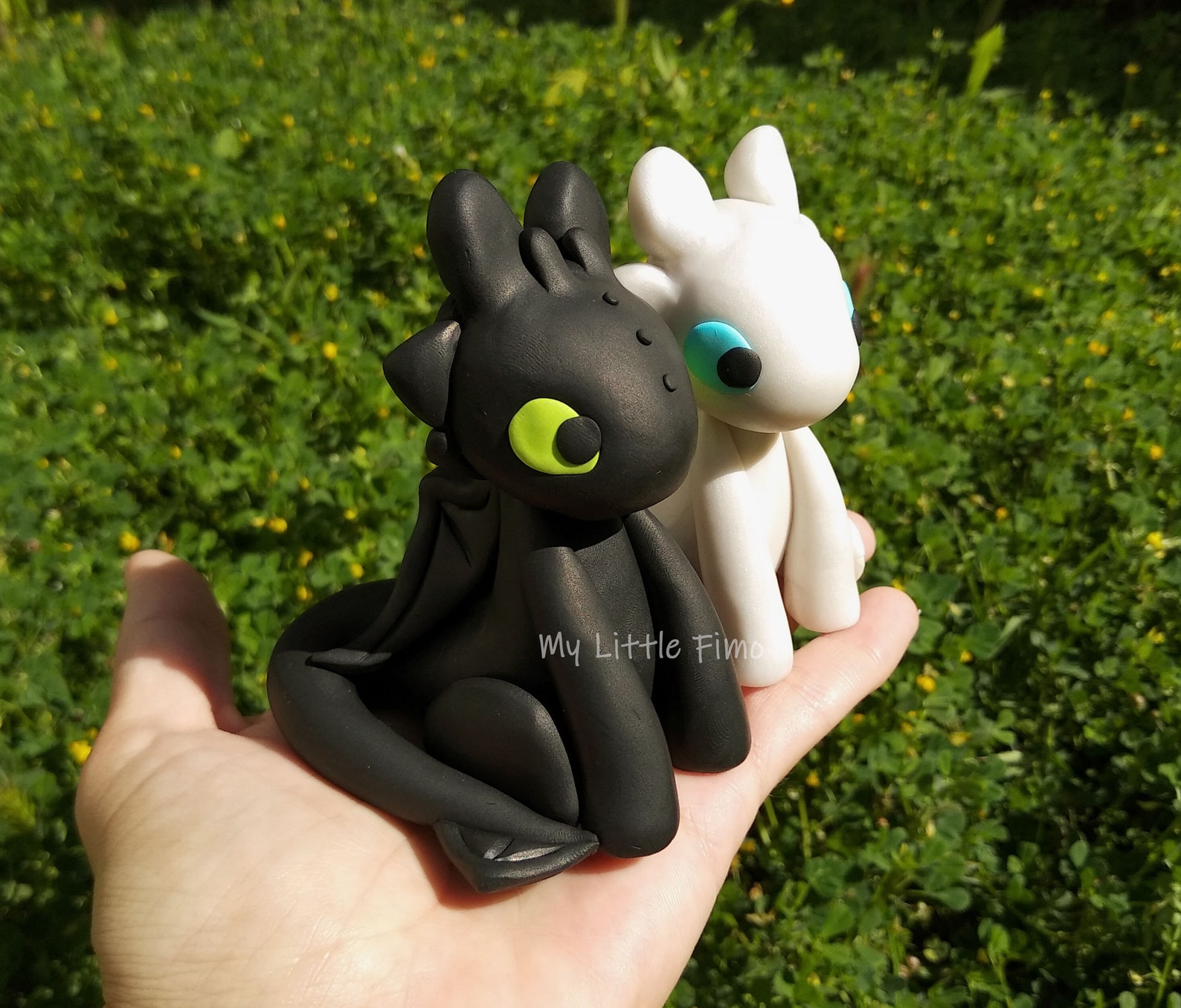 Big Cake Topper Dragon Couple Night Dragon Figure | Etsy