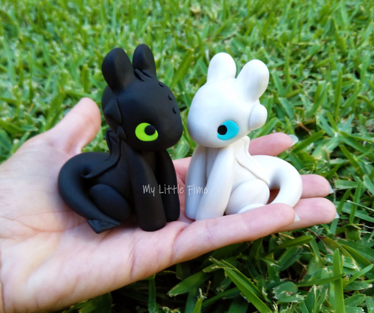 Medium Size Cake Topper Dragon Couple Night Dragon Figure | Etsy