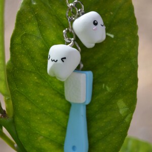 Keychain Toothbrush Teeth - Keychain Dentist - Dentist Gift - Polymer ...