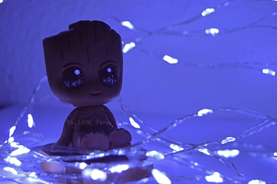 Groot Figure - Galaxy - Groot Decoration - Polymer Clay Groot - Cute ...