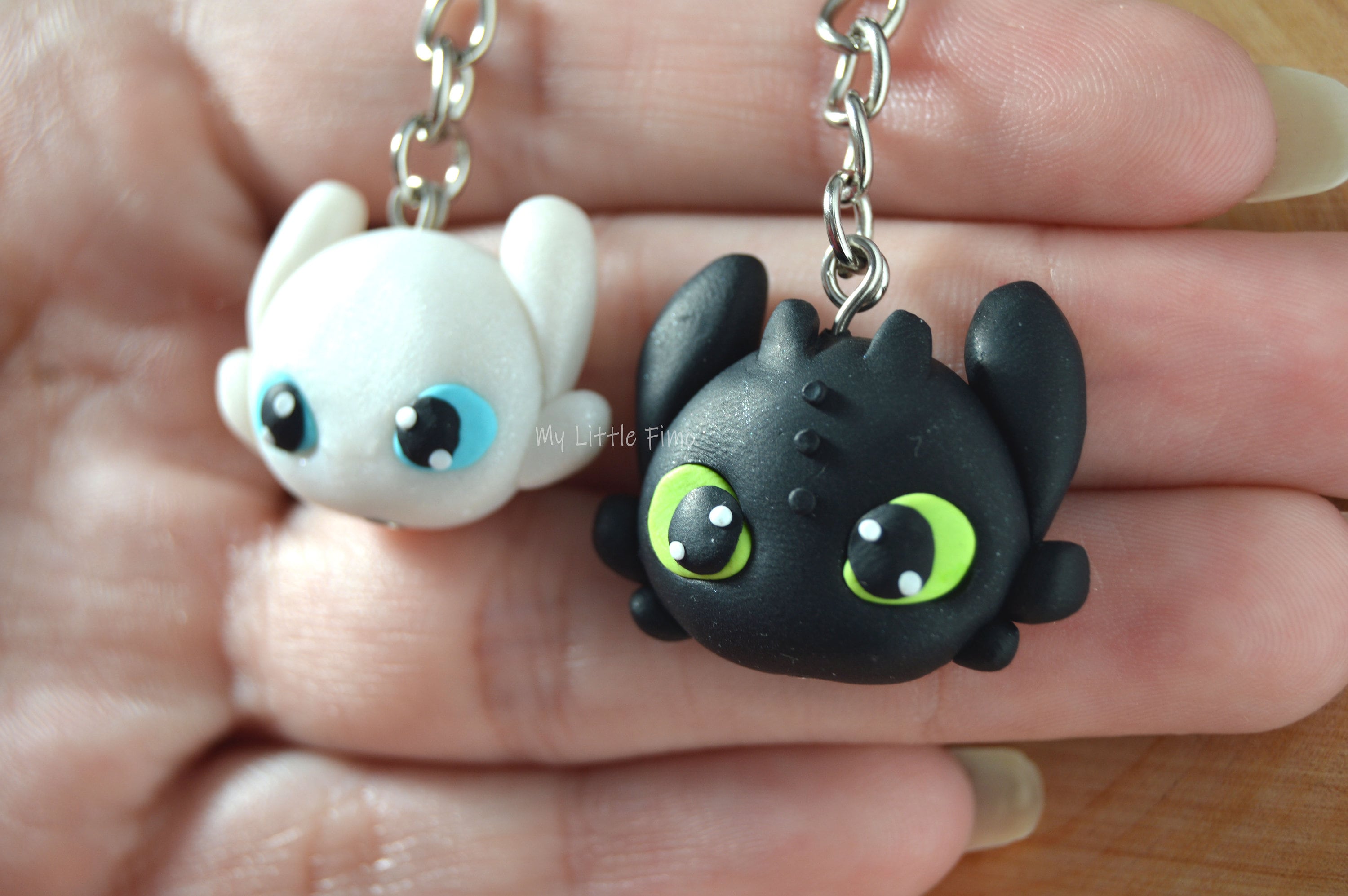 Night Dragon Keychain Light Dragon Necklace Black Dragon - Etsy Canada