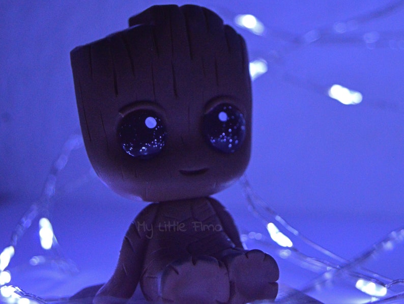 Groot Figure Galaxy Groot Decoration Polymer Clay Groot | Etsy