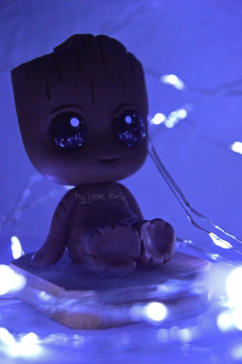 Groot Figure Galaxy Groot Decoration Polymer Clay Groot | Etsy