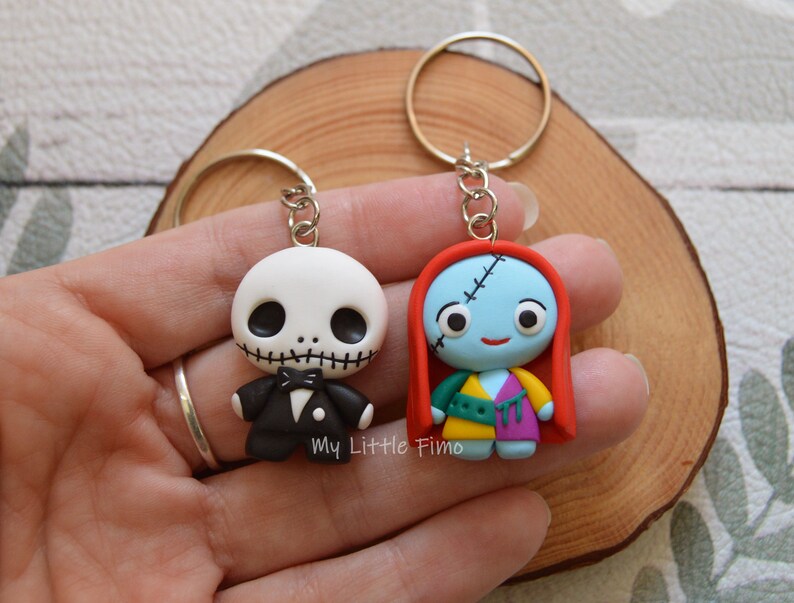 Jack Keychain Sally Keychain Nightmare Jack and Sally - Etsy