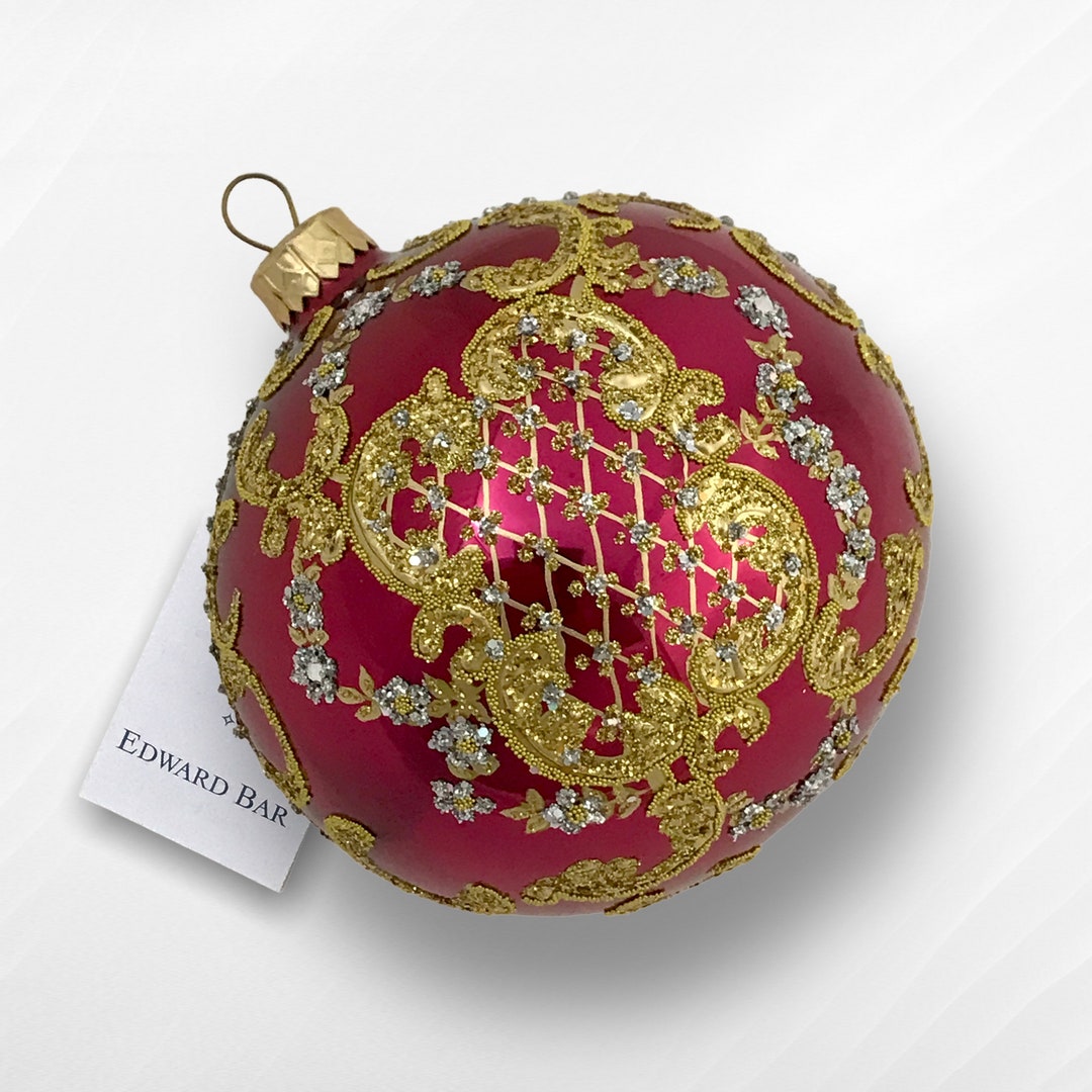 Red Glossy Ball, Ornamental, Glass Ornament, Glass Christmas Tree ...