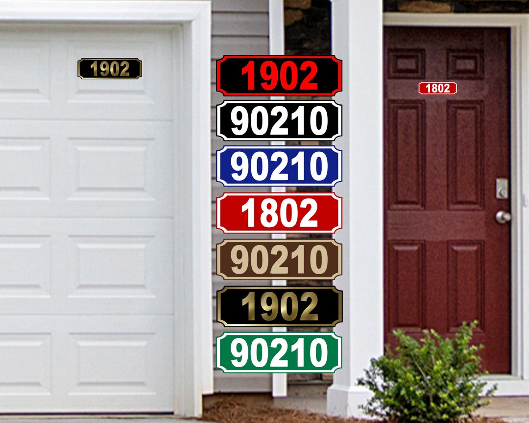 Magnetic Street Address Sign for Garage Door, Vertical Home Address ...