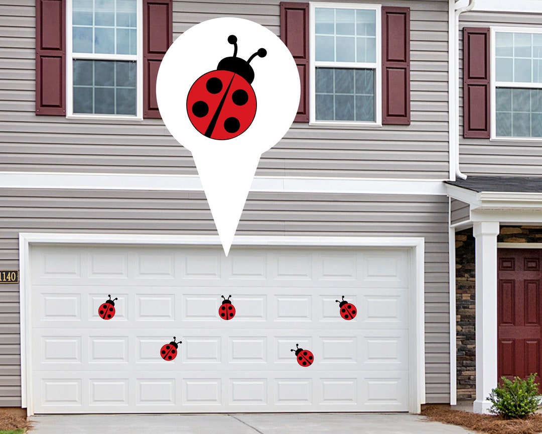 Lady Bug Garage Door Magnets, Magnetic Valentine's Love Bug Decal ...