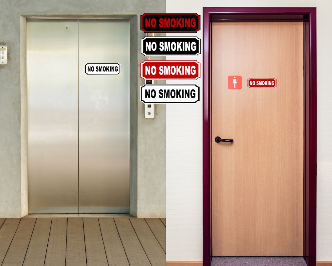 Magnetic No Smoking Sign, Metal Front Door No Smoking Flexible Magnet ...
