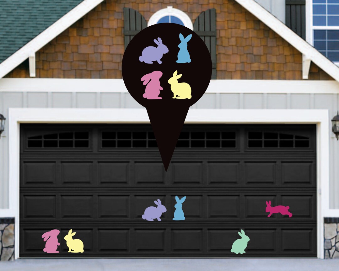 Easter Bunny Garage Door Flexible Magnets, Spring/summer Garden Porch ...