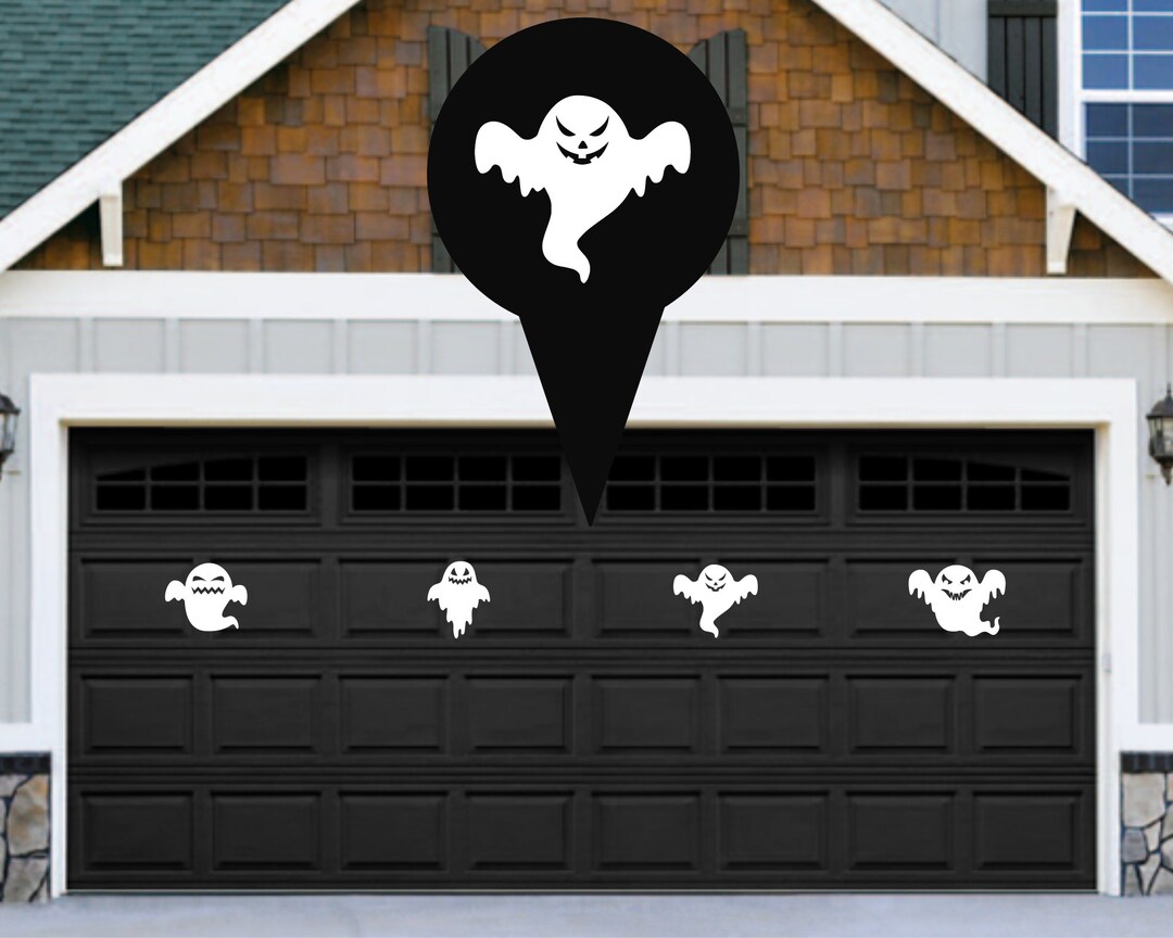 Spooky Ghost Garage Door Flexible Magnets, Halloween Ghost Spirit Porch ...
