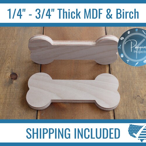 Dog Bone Shape Laser Cut Unfinished Wood Cutout Shapes - Etsy