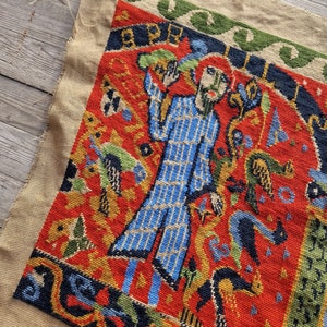 Vintage Norwegian Needlepoint | Medieval Tapestry | Norse Tapestry ...