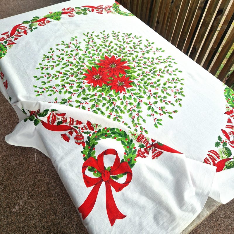 Christmas Tablecloth - Etsy