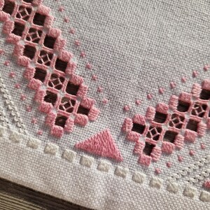 Vintage Norwegian Hardanger Embroidered Linen Set | Cutwork Doilies ...