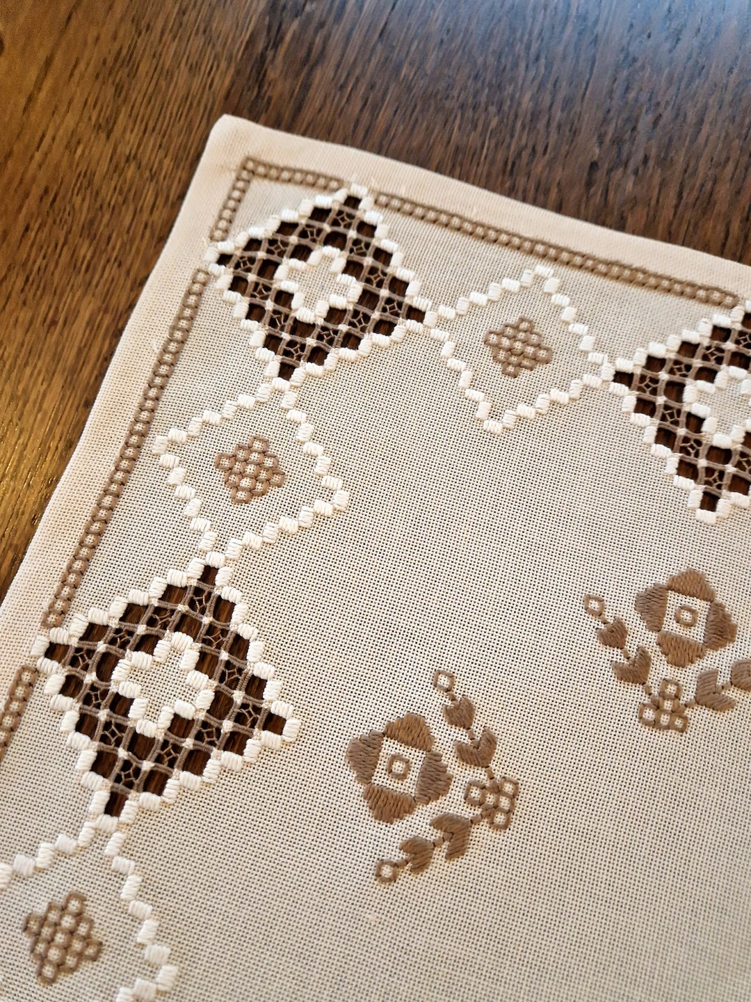 Vintage Hardanger Embroidered Tablecloth Norwegian - Etsy