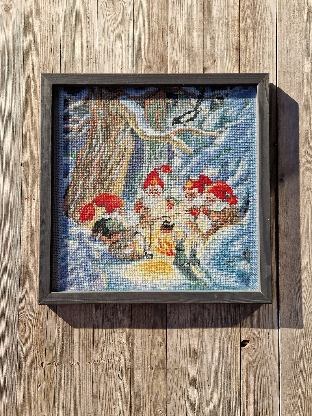 Vintage Christmas Needlepoint Nordic Christmas Decor God - Etsy