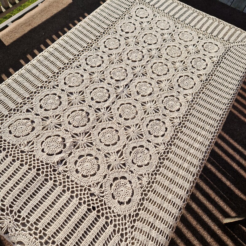 Crochet Tablecloth - Etsy