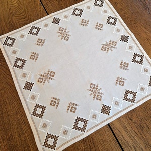 Vintage Hardanger Embroidered Tablecloth Norwegian Embroidery Vintage ...