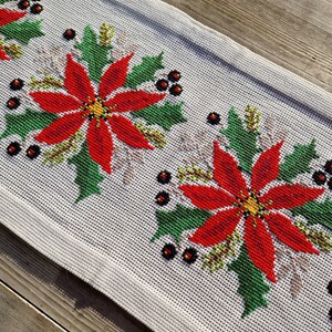 Vintage Christmas Table Runner Holiday Table Runner - Etsy