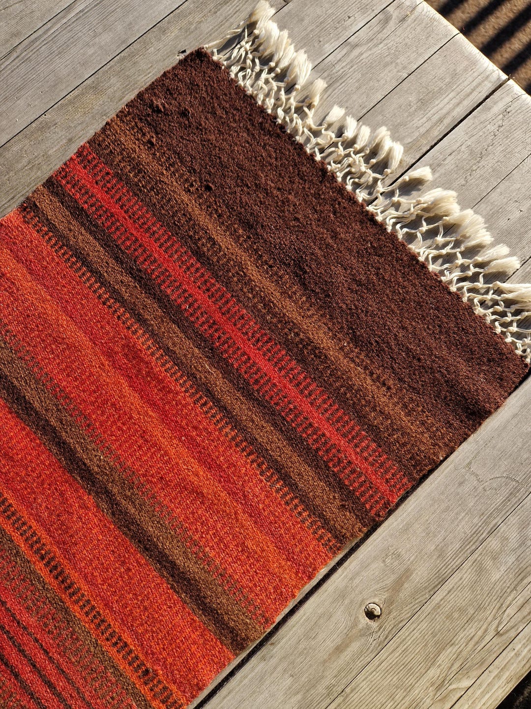 Norwegian Vintage Table Runner | Handwoven Nordic Textile | Wool Fiber ...