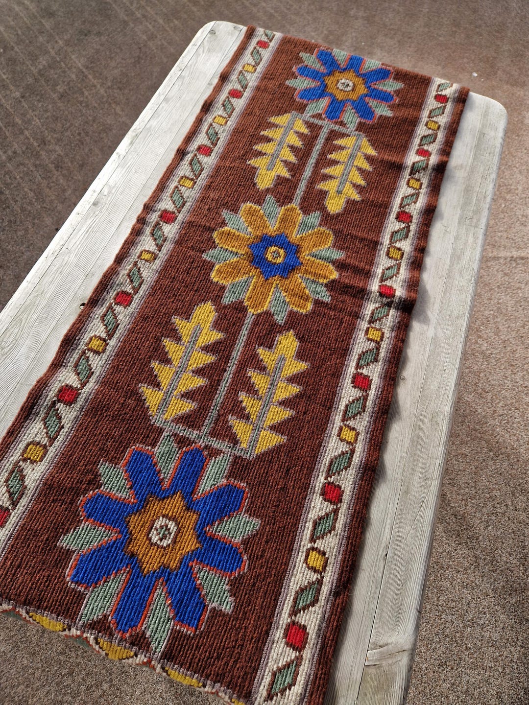 Vintage Antique Table Runner | Floral Geometric Table Runner | Hygge ...