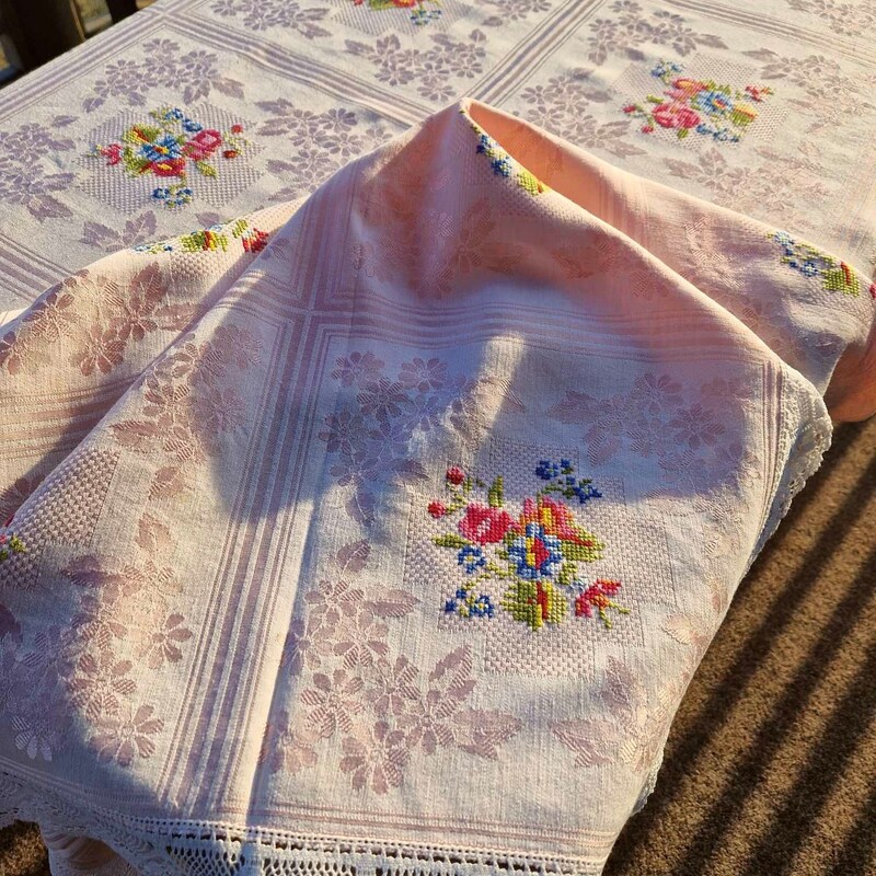 Embroidered Tablecloth - Etsy
