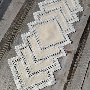 Vintage Norwegian Table Runner Hardanger Embroidered Norwegian Lace ...