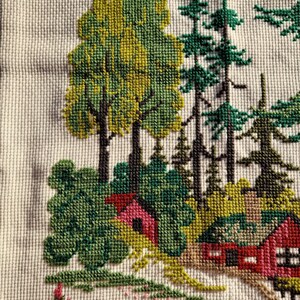 Norwegian Embroidered Tapestry Embroidered Wall Hanging Scandinavian ...
