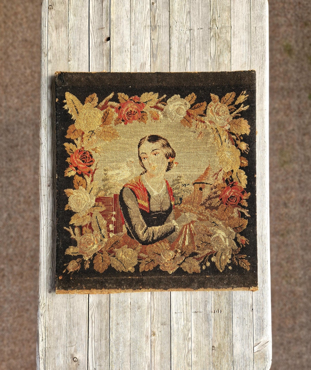 Antique Needlepoint | Danish Folk Art | Historical Textile ...