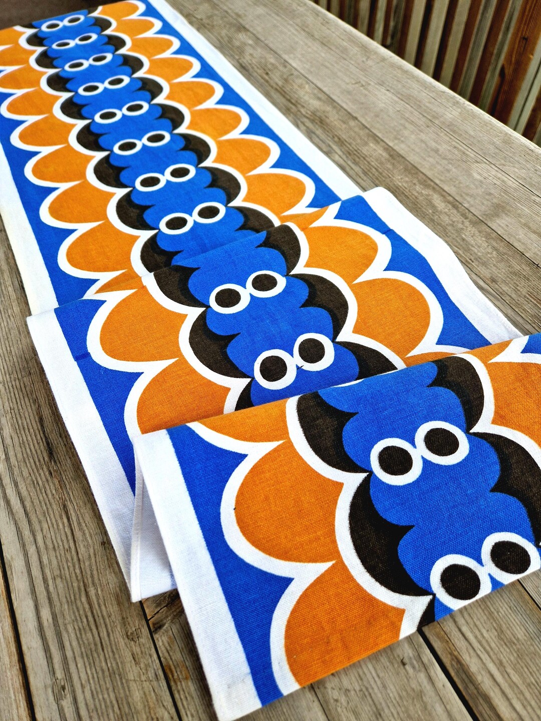 Retro Table Runner Mid Century Table Runner Retro Linens Nordic Table ...