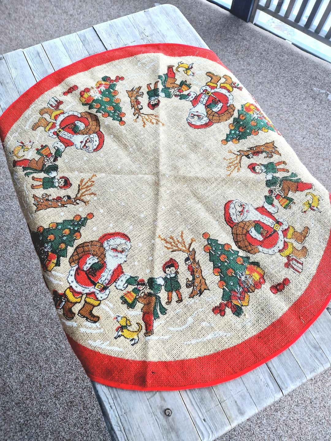 Vintage Christmas Tree Skirt Nordic Christmas Decor Christmas Tree ...