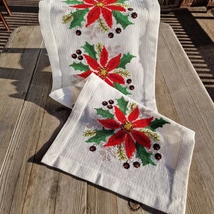 Vintage Christmas Table Runner Holiday Table Runner - Etsy
