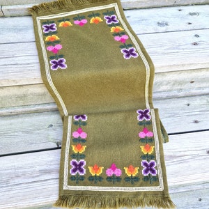 Embroidered Table Runner Nordic Table Runner Norwegian Embroidery ...