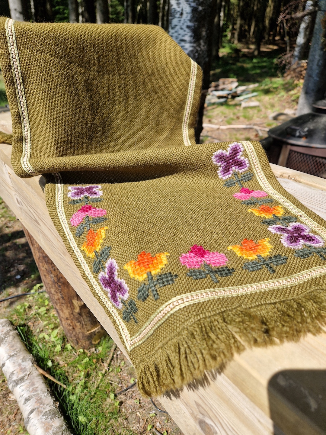 Embroidered Table Runner | Nordic Table Runner | Norwegian Embroidery ...