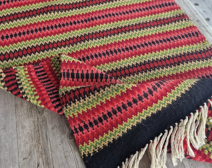 Vintage Woven Table Runner | Norwegian Rug | Traditional Norwegian ...
