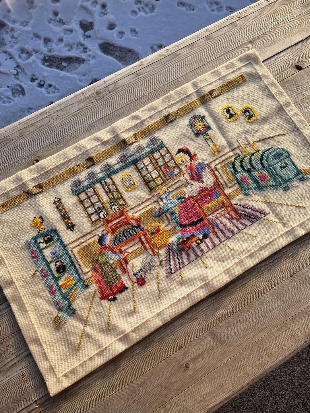 Vintage Embroidered Table Runner | Norwegian Table Runner | Nordic Folk ...