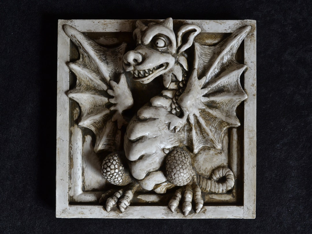 Omega - Low-relief Dragon Wall Decoration 15 Cm (5,9 Inch) - Etsy