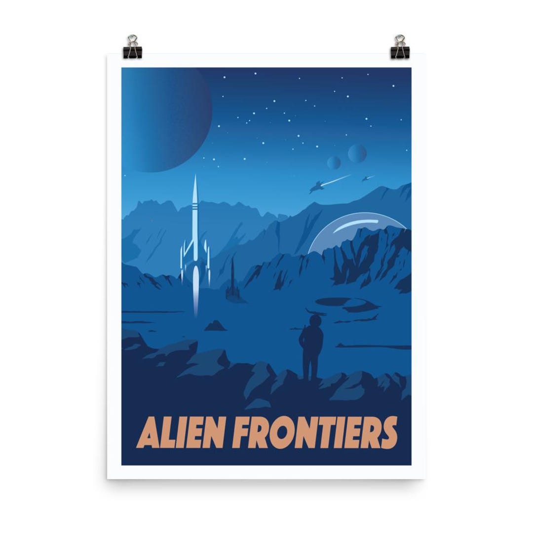 Alien Frontiers Board Game Poster - Minimalist Travel Wall Art ...