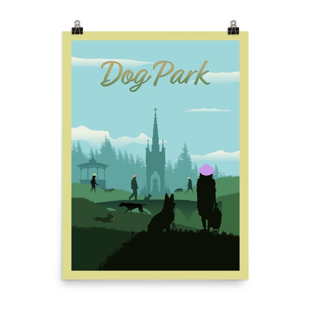 Dog Park Board Game Poster - Minimalist Travel Wall Art - Officially ...