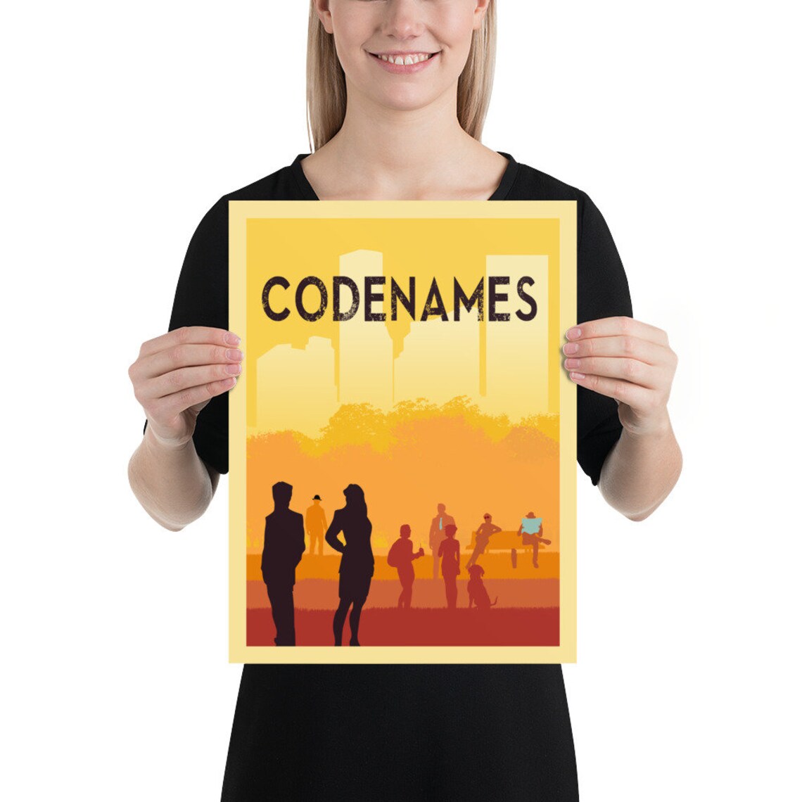 Codenames Board Game Poster - Minimalist Travel Wall Art - Officially ...