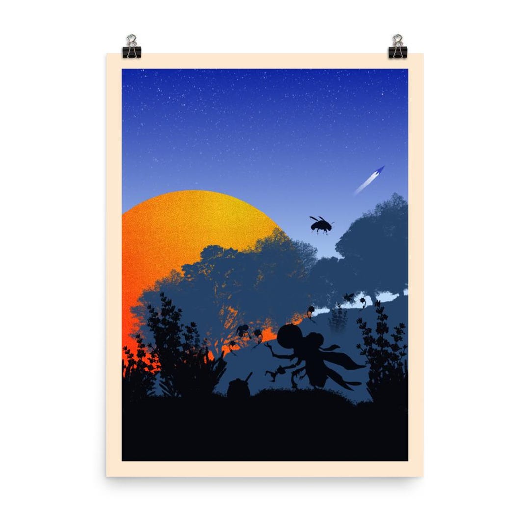 Apiary Night Board Game Poster - Minimalist Travel Wall Art - Etsy