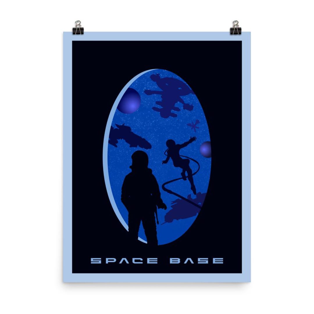 Space Base Board Game Poster - Minimalist Travel Wall Art - Officially ...