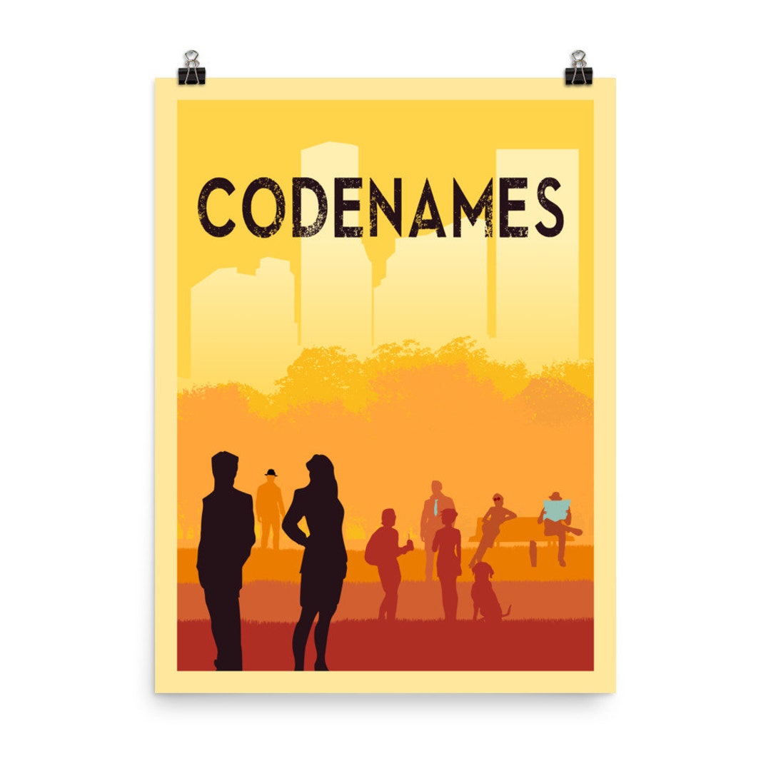 Codenames Board Game Poster - Minimalist Travel Wall Art - Officially ...