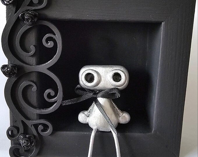 Miniature Robot Sculpture: Handmade Polymer Clay & Metal Art - Etsy