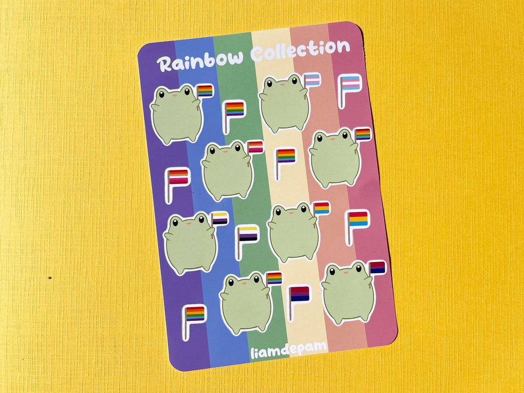 Pride Month LGBT Stickersheet Pride Frog Stickers Gay - Etsy