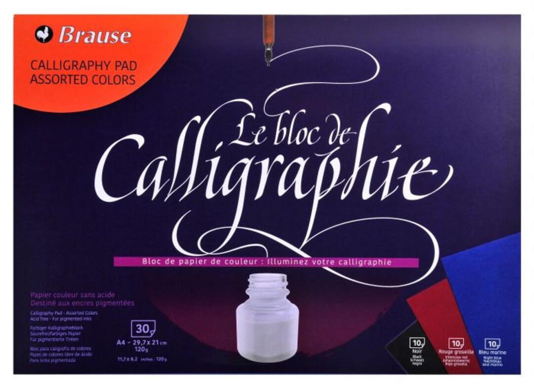 Effervescent Colored Calligraphy Paper DIN 4 / 30 Sheets - Etsy