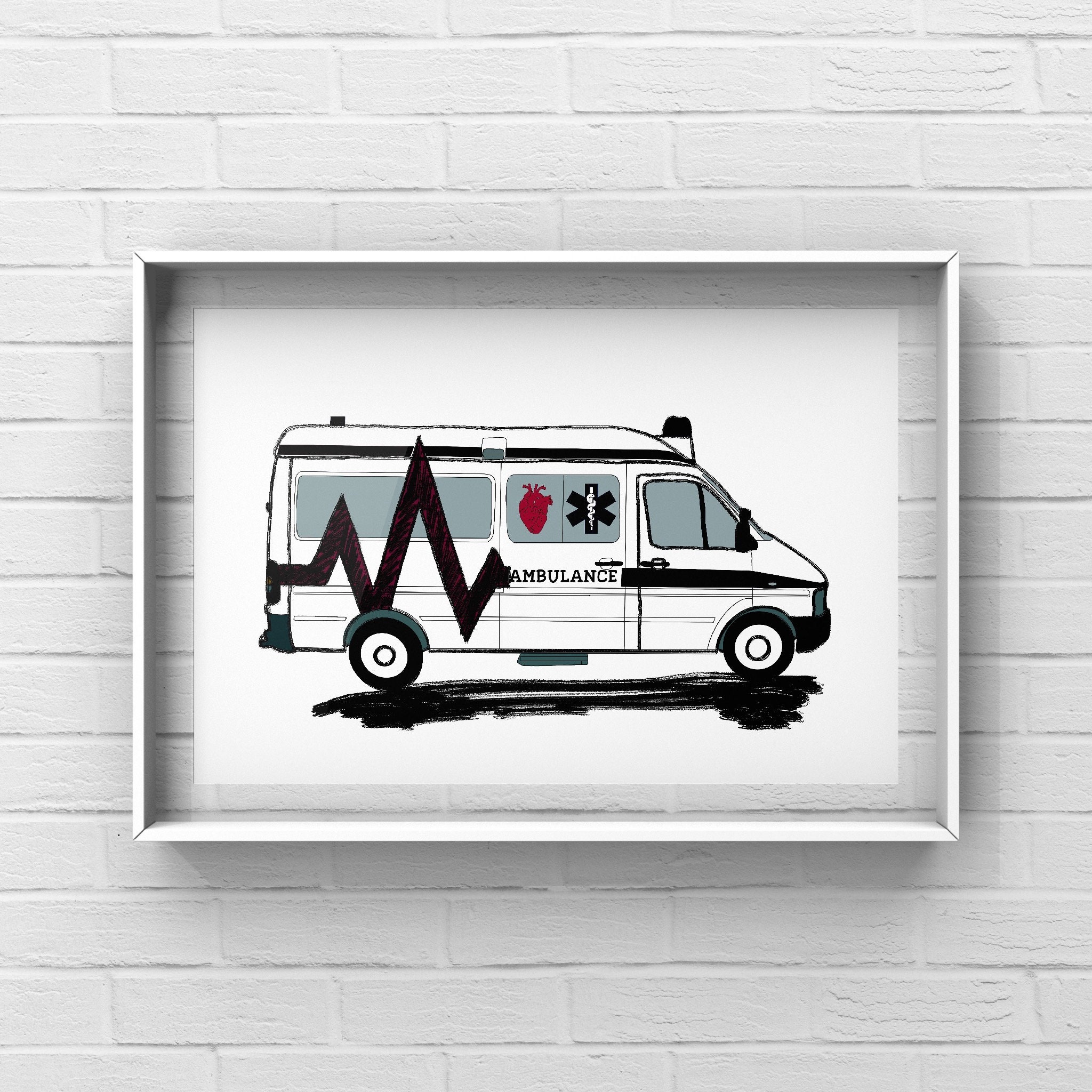 DOWNLOAD Ambulance Art Print, Ambulance Art Print, Paramedic Gift ...