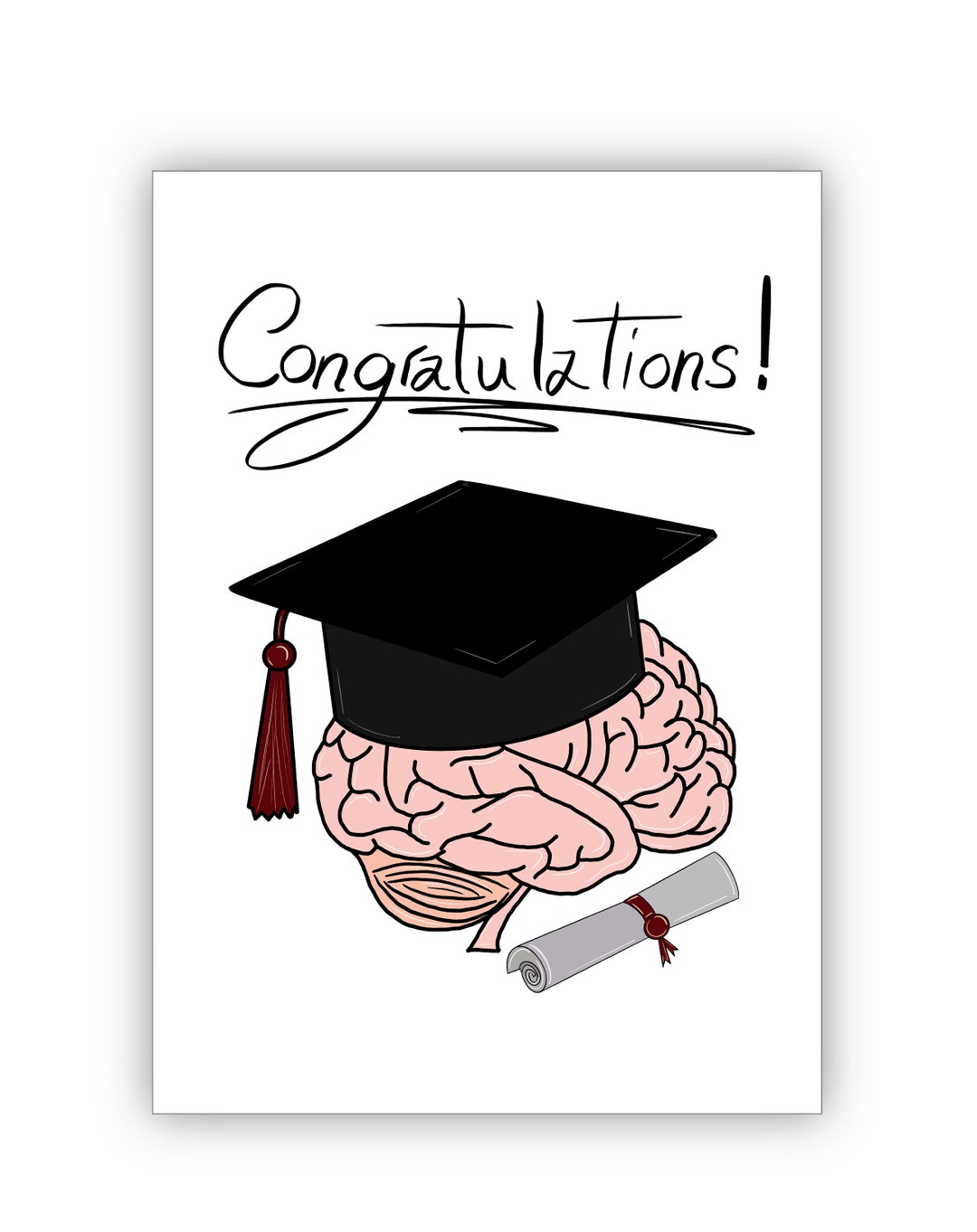 Congratulations Card for Bachelor Master Doctor Graduation - Etsy