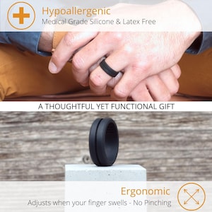 Mens Silicone Ring Men, Mens Silicone Wedding Band Men, Rubber Rings ...